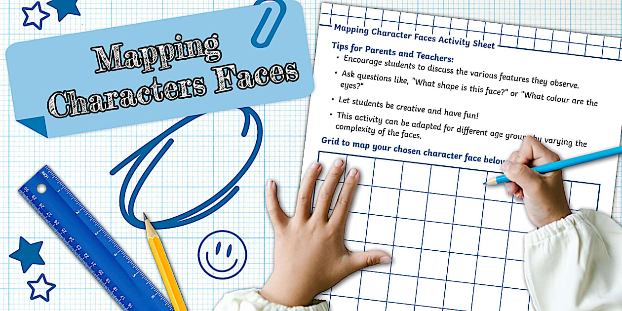 Mapping Characters Faces Activity Sheet - Twinkl