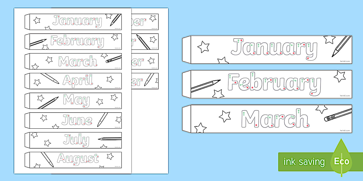 Handwriting Months of the Year Paper Chain Activity - Twinkl