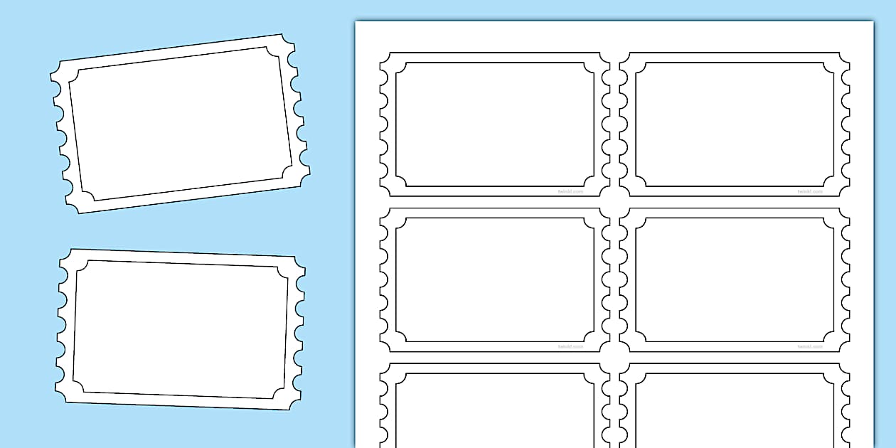 Ticket Template (professor feito) - Twinkl