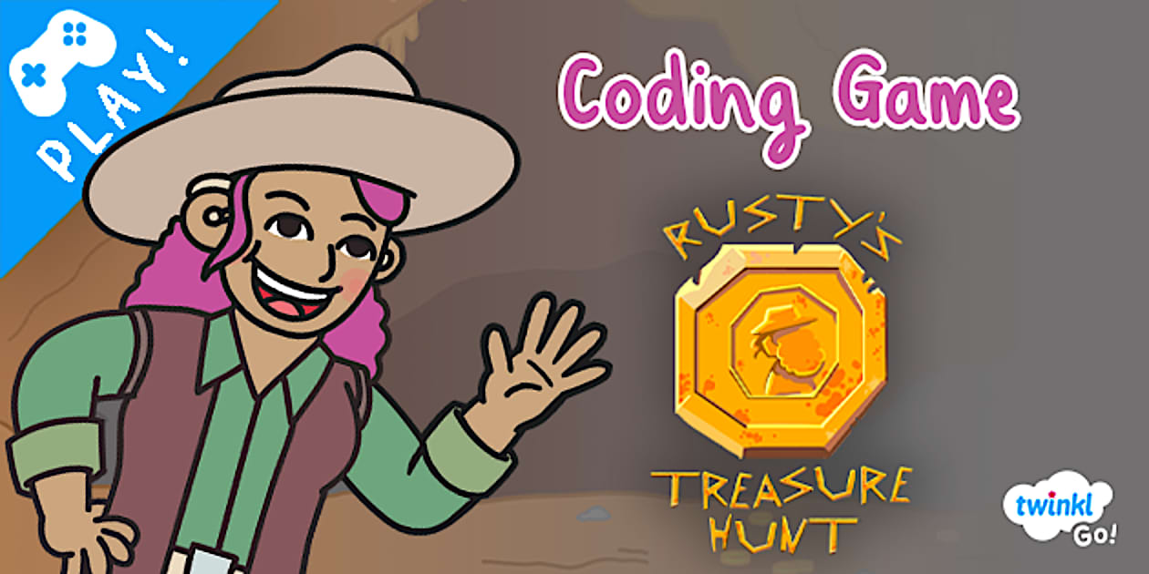 Computing Coding Game - Rusty's Treasure Hunt | Twinkl Go!