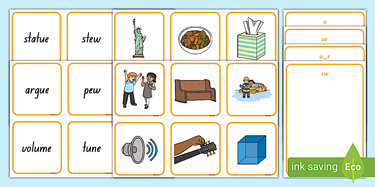 'ew' Sound Family Word Sorting Activity Pack - Twinkl