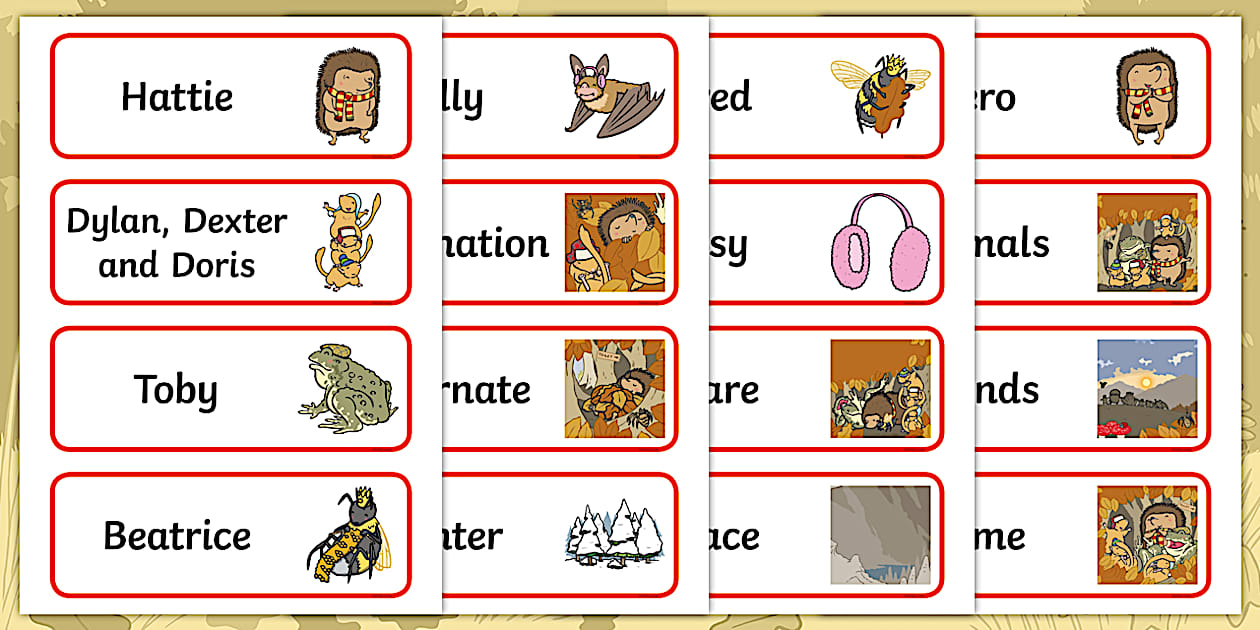 Don't Hog the Hedge! Word Cards (teacher made) - Twinkl