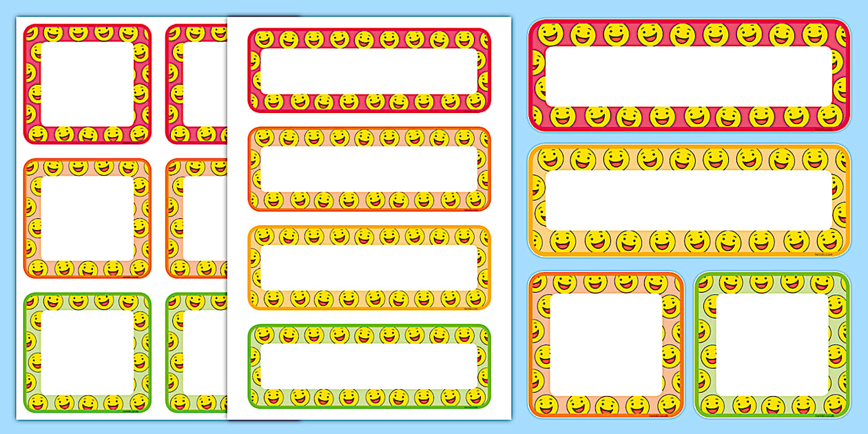 👉 Smiley Face Editable Drawer and Peg Labels - Twinkl