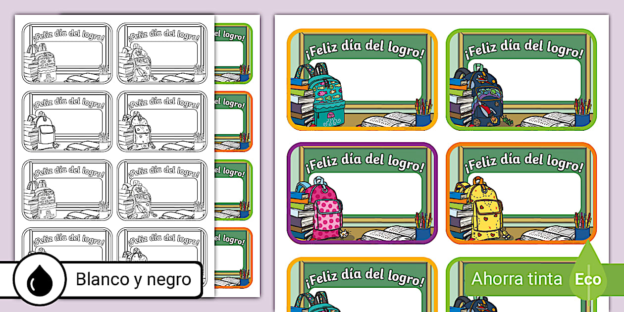 Solapines para el Día del Logro | Recursos Educativos Twinkl