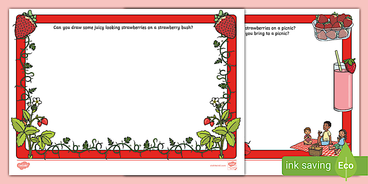 Free Strawberry Drawing Prompts for Kids: Download here!