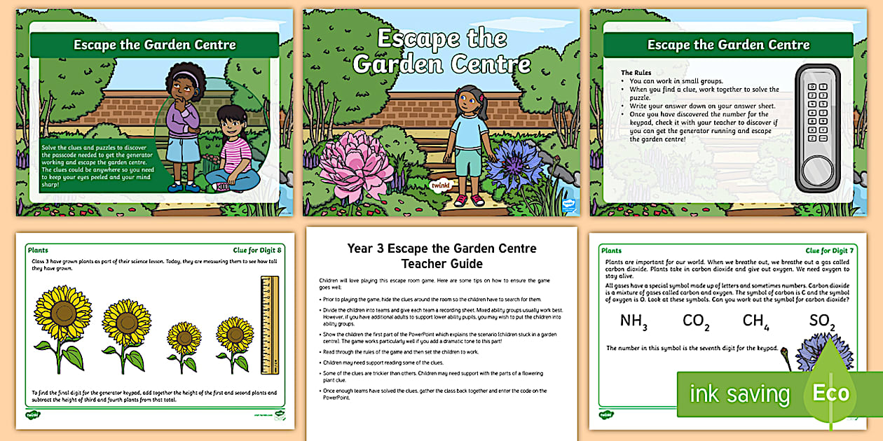 Year 3 Plants Escape the Room Game (teacher made) - Twinkl