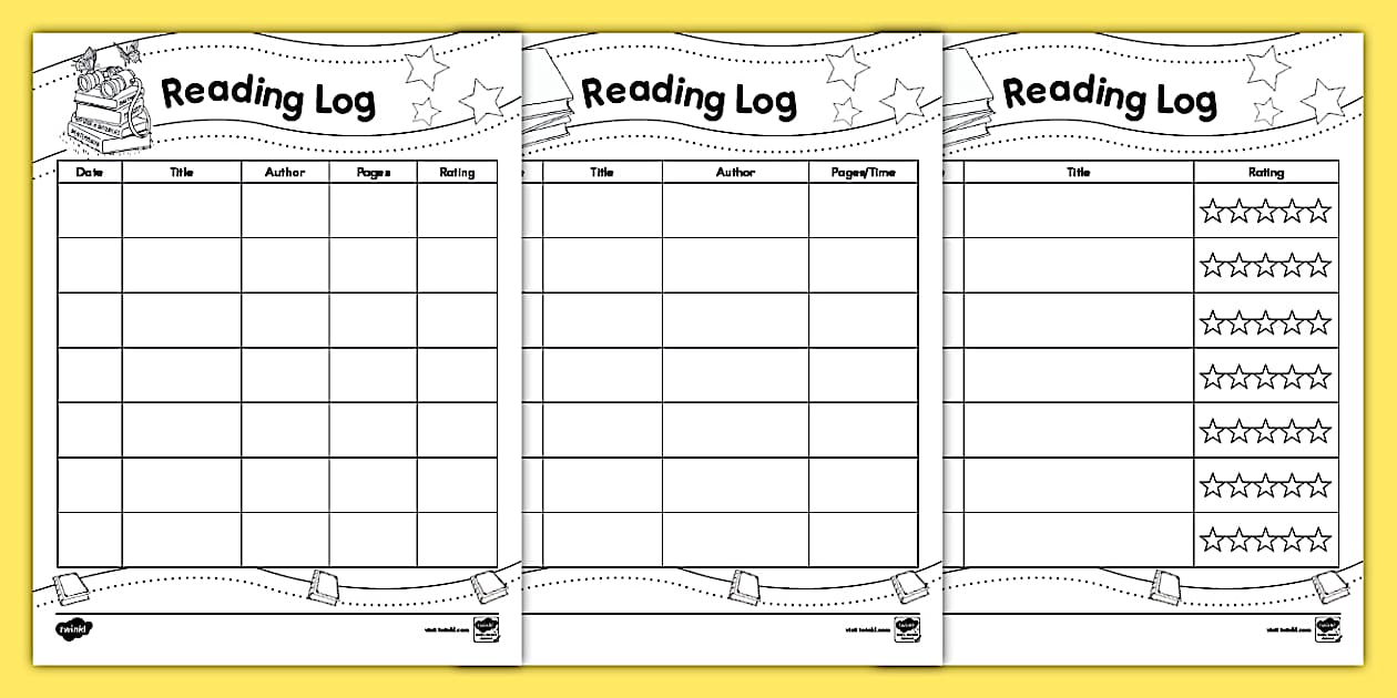Reading Logs for K-2nd Grade (teacher made) - Twinkl