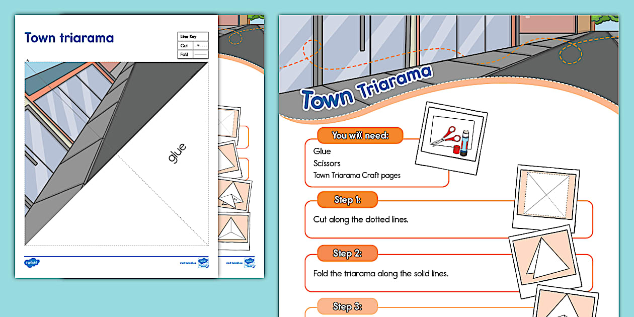 Town Triarama Craft (Hecho por educadores) - Twinkl