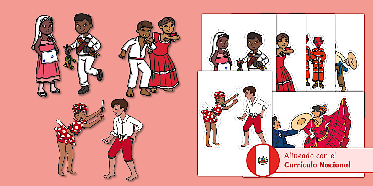 Dibujos de las danzas de la costa peruana | Twinkl - Twinkl
