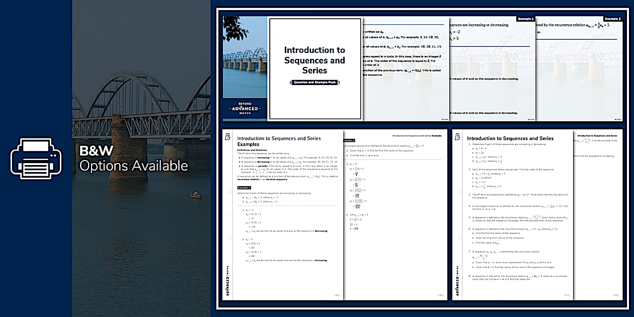 👉 Introduction to Sequences and Series (teacher made)