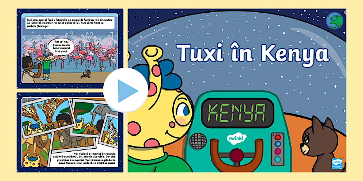 Tuxi în Kenya – Poveste PowerPoint - Twinkl
