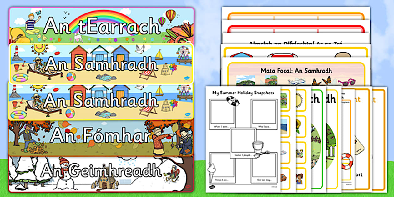 Summer as Gaeilge | Samhradh Activity Pack | - Twinkl