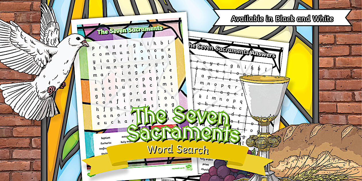 Seven Sacraments Word Search Activity