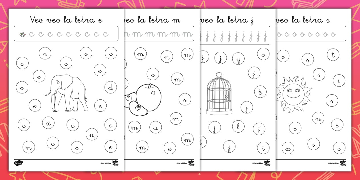 Pack de recursos: Veo veo ... las letras - Educación Infantil