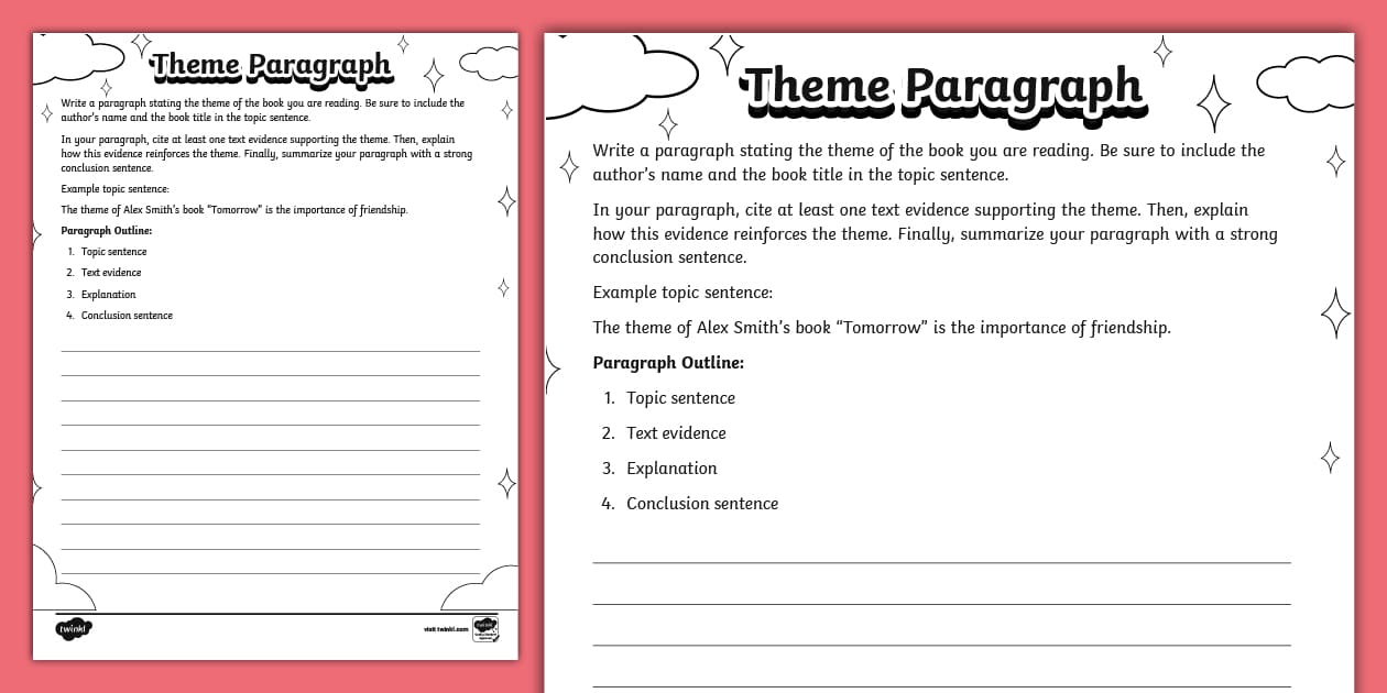 Paragraph Writing Grade 3: Theme Writing Activity | Twinkl