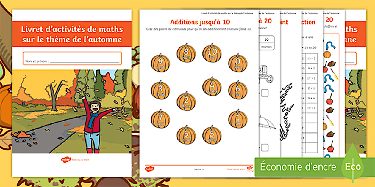 Jeu de mathématiques sur l'automne | Ressources pédagogiques