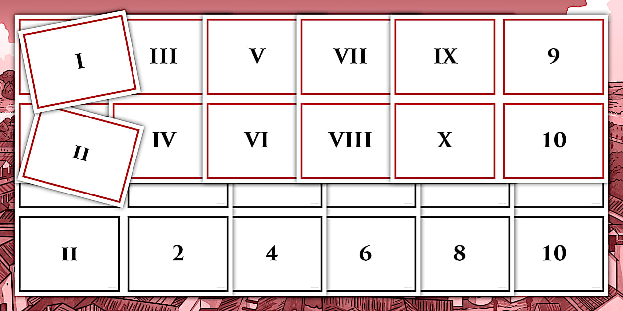 Roman Numerals Matching Card Game (teacher made) - Twinkl