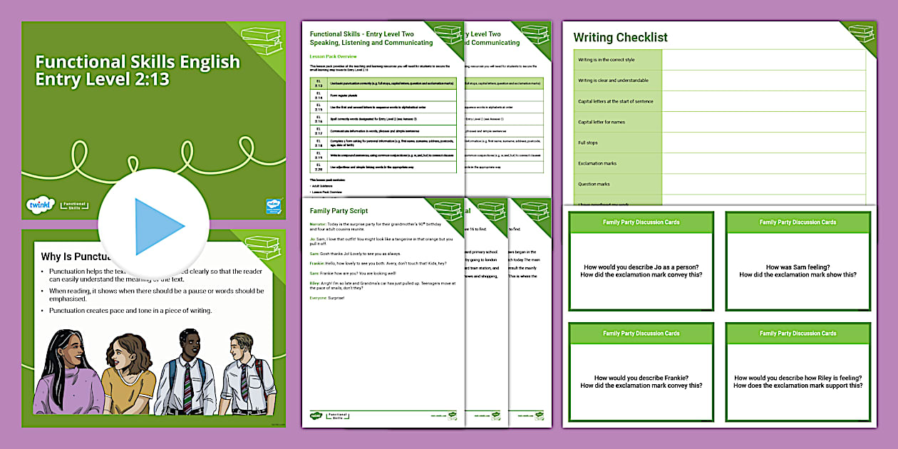 English Functional Skills Entry Level 2.13 Using Basic Punctuation ... English Functional Skills Entry Level 2.13 Using Basic Punctuation ...