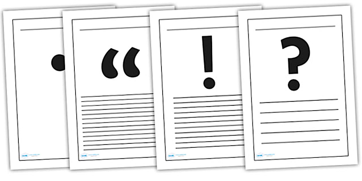 Editable Punctuation Symbols Writing Frames (teacher made)