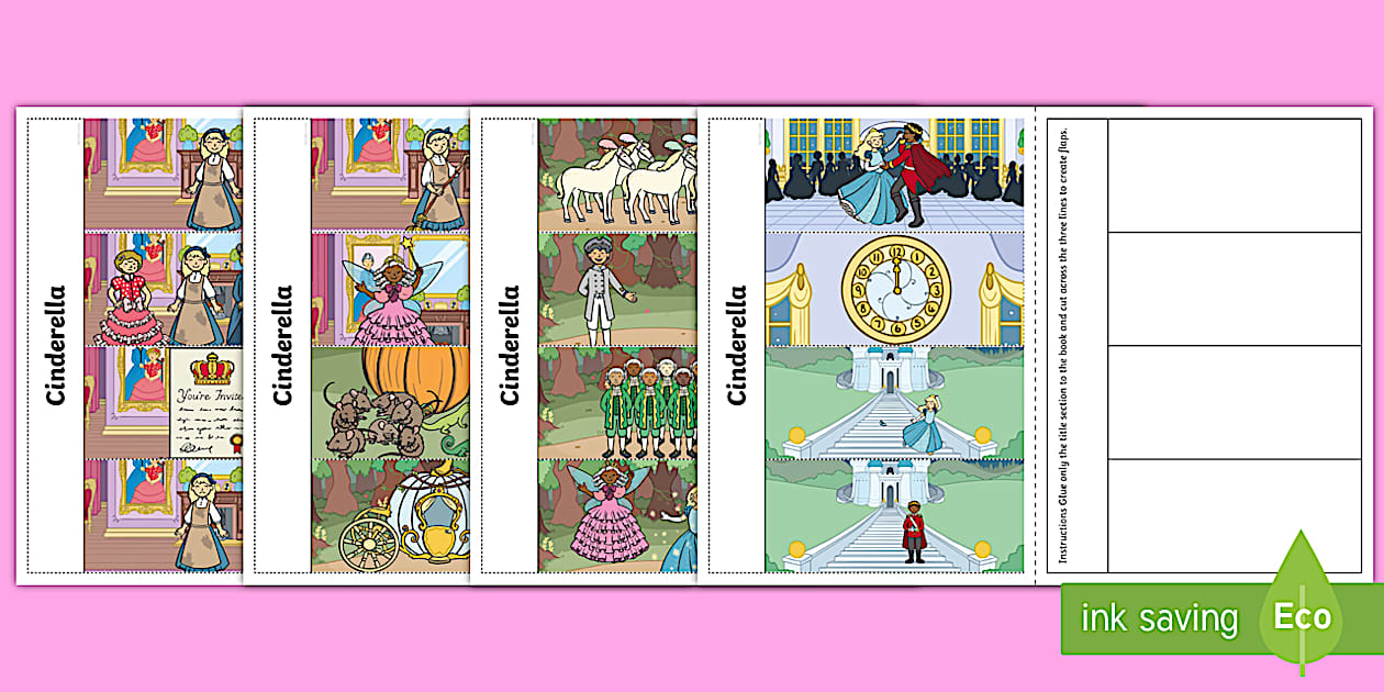 Lower Ability Cinderella Story-Writing Flap Book - Twinkl