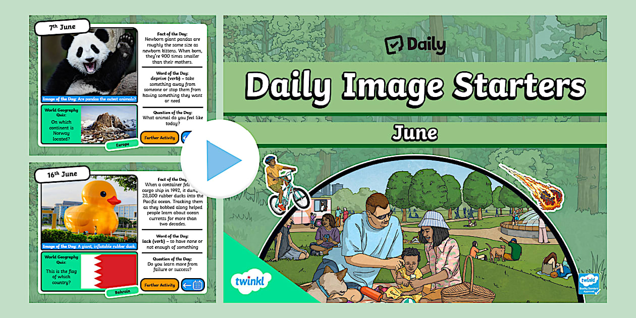 Twinkl Daily Images Morning Work June PowerPoint - Twinkl