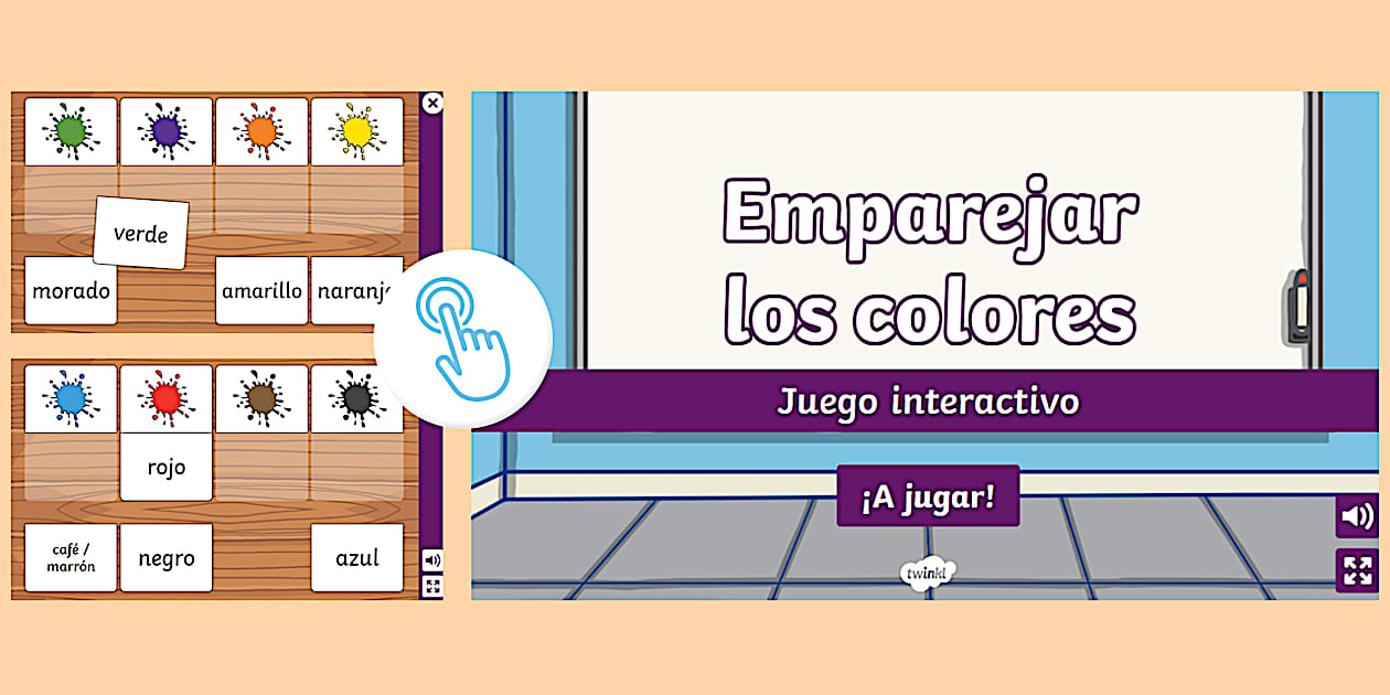 Juego interactivo para emparejar los colores (teacher made)