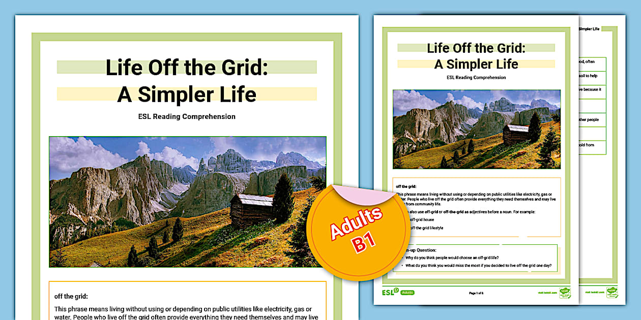 ESL Life Off the Grid (teacher made) - Twinkl