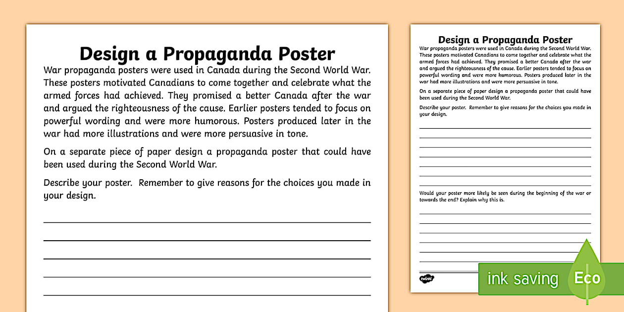 Propaganda Poster Design Activity (teacher made) - Twinkl