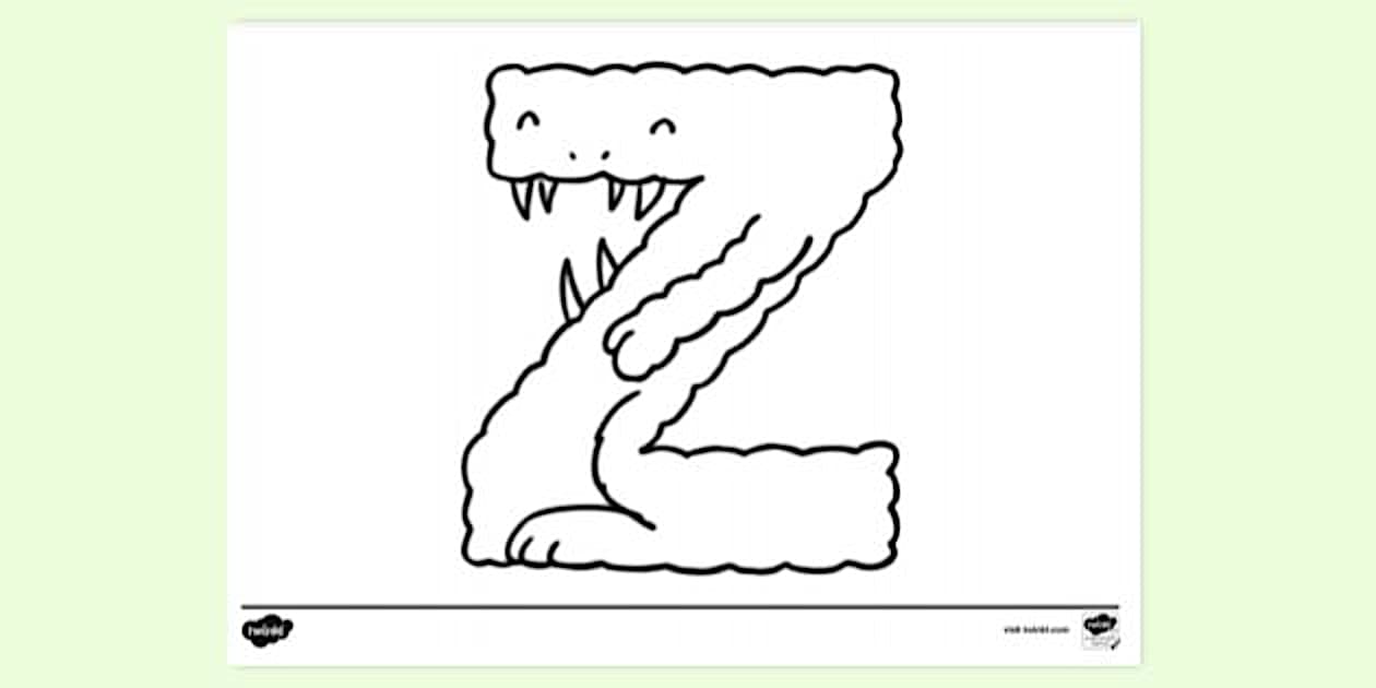 Z Colouring Sheet (teacher made) - Twinkl