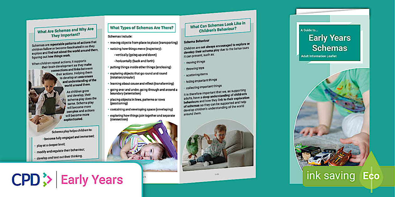 Early Years Schemas Adult Leaflet | Early Years CPD - Twinkl