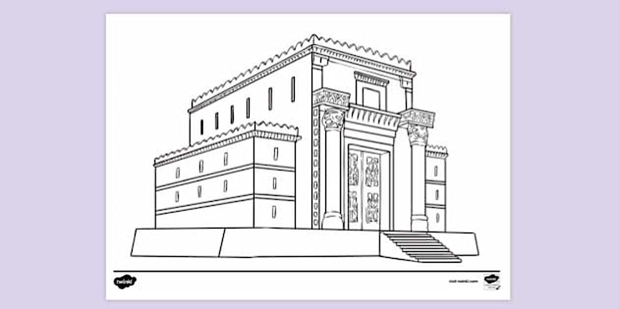 Temple Colouring Sheet | Colouring Sheets | Twinkl Resources