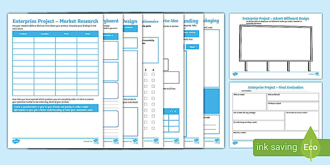 Enterprise Project Planning: Activity Sheets PS3 - Twinkl