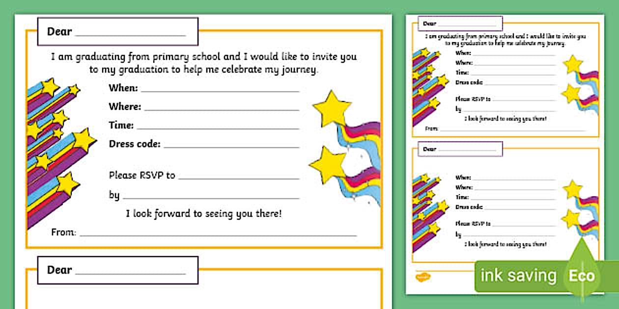 Year 6 Graduation Invitations (teacher made) - Twinkl