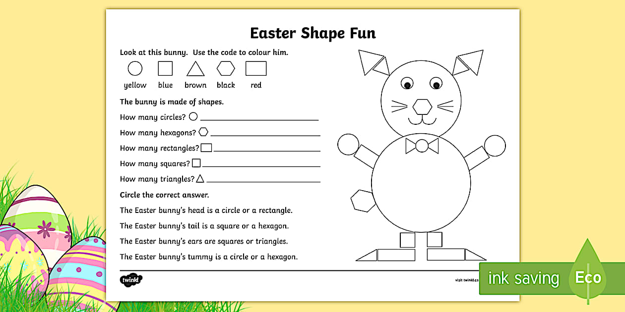 TAS Easter Shape Fun Activity (teacher made) - Twinkl