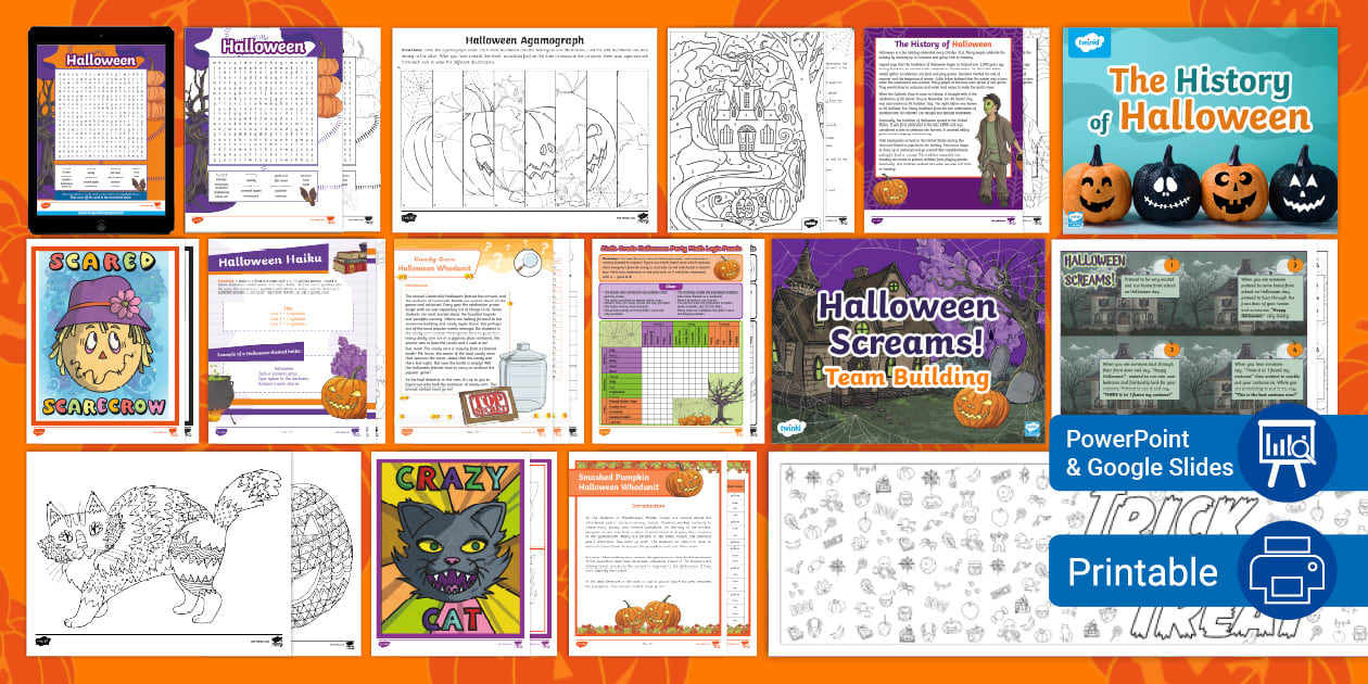 Sixth Grade Halloween Activity Pack (Hecho por educadores)