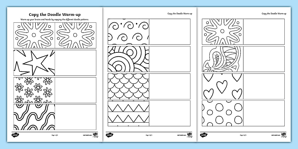 Copy the Doodle Warm-up Activity (teacher made) - Twinkl