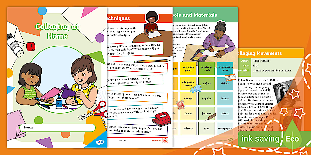 Collaging: Art and Design Technique Pack (Ages 5 - 11)