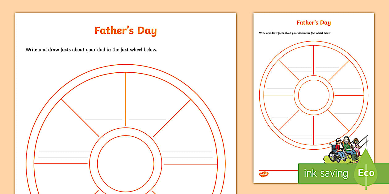 TAS Father's Day Fact Wheel Worksheet - Twinkl