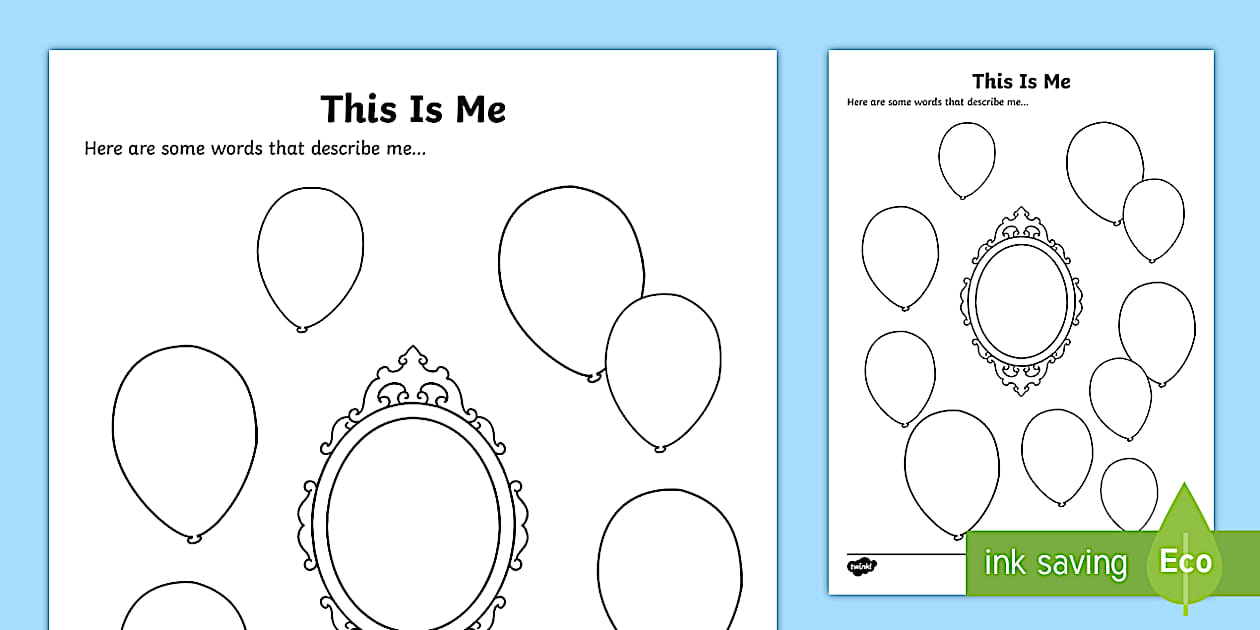 Words That Describe Me Writing Frames (Teacher-Made)