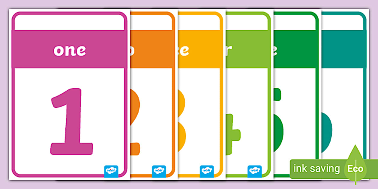 Numbers 1-10 in English (Hecho por educadores) - Twinkl