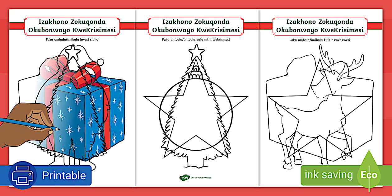 IKrisimesi - Izakhono Zokuqonda Activity sheets - Twinkl