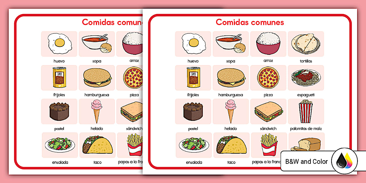 Tapete de comidas comunes - Twinkl USA (teacher made)