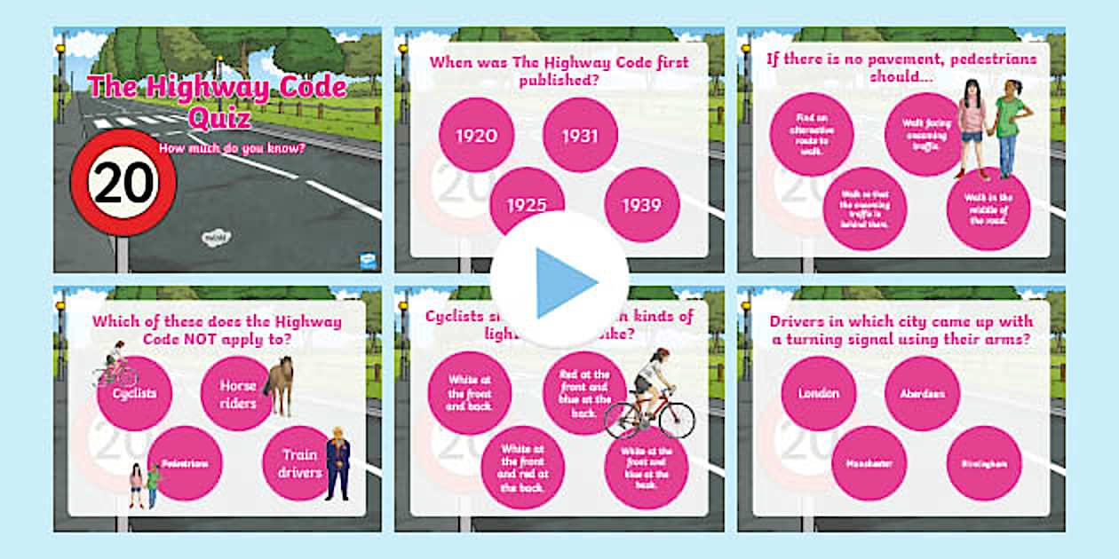 Road Safety Quiz PowerPoint – CfE Teaching Resource