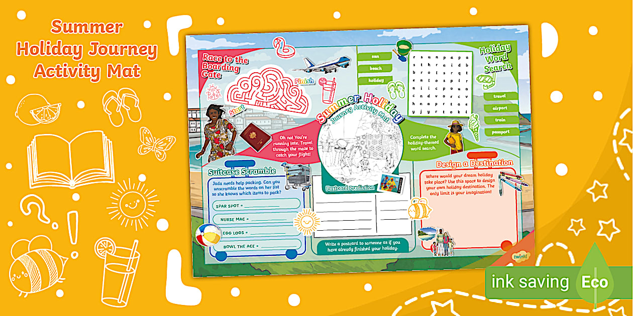 Summer Holiday Journey Activity Mat (Ages 7 - 11)