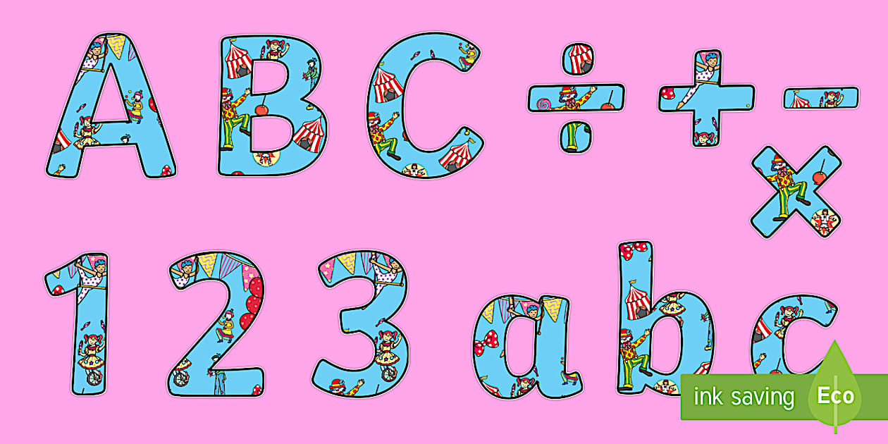 Circus-Themed Display Lettering (teacher made) - Twinkl