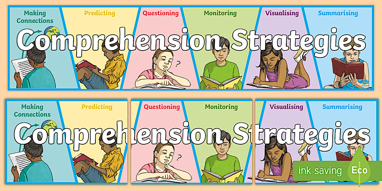 Cursive Super 6 Comprehension Strategists Display Banner