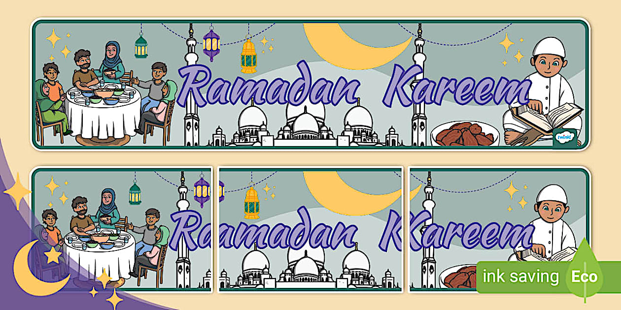 Iftar Tent Role Play Display Banner (teacher made) - Twinkl