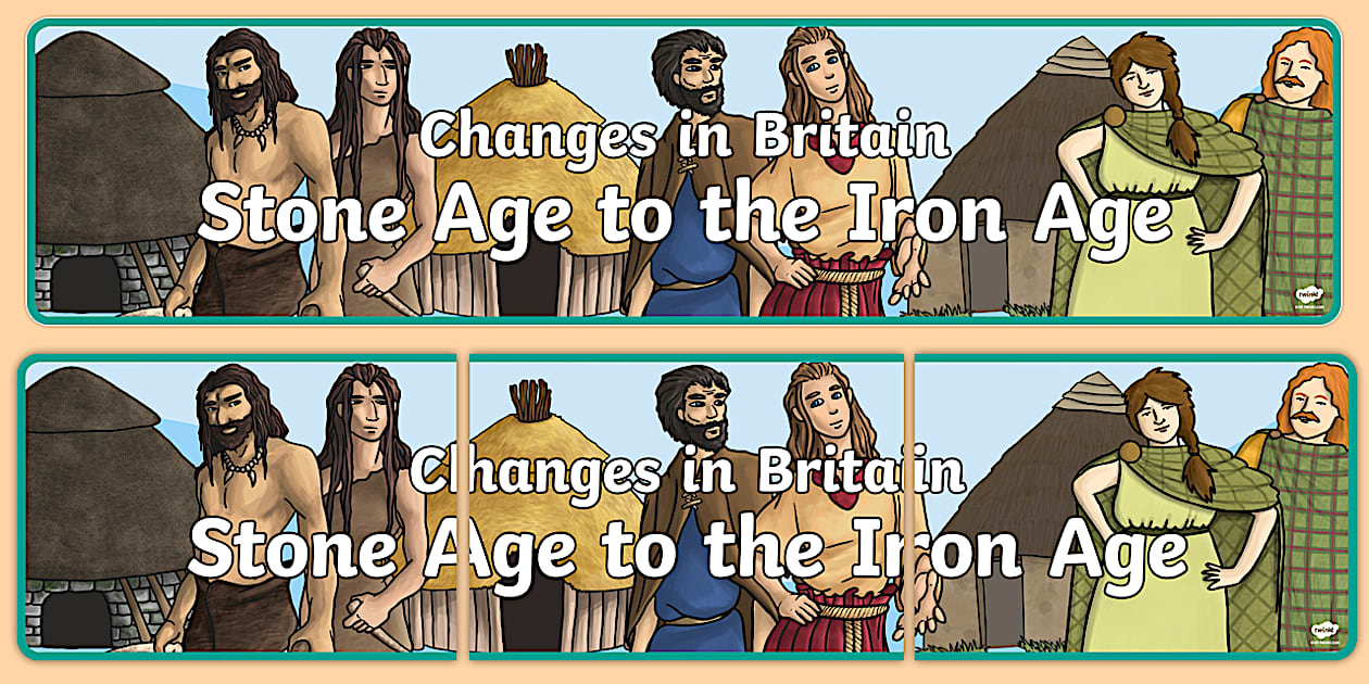 Changes In Britain Stone Age To The Iron Age Display Banner