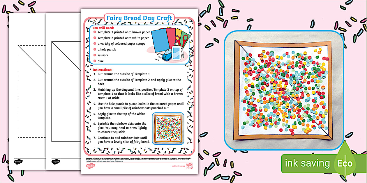 Fairy Bread Day Craft (teacher made) - Twinkl