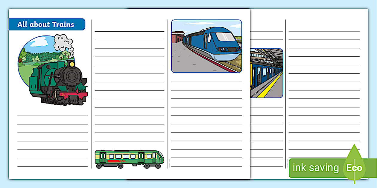 Train Leaflet Template (teacher made) - Twinkl